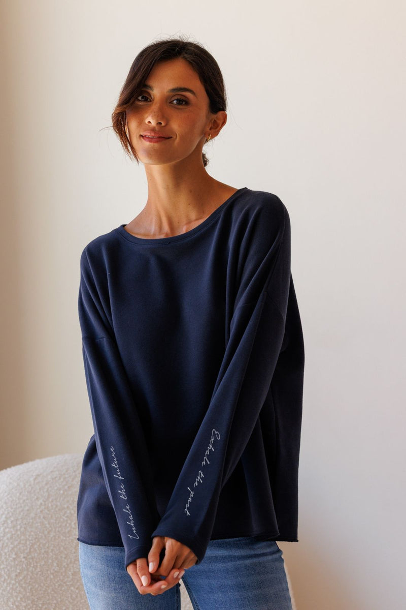"Inhale, Exhale" Perfect Pullover – Om & Ah London